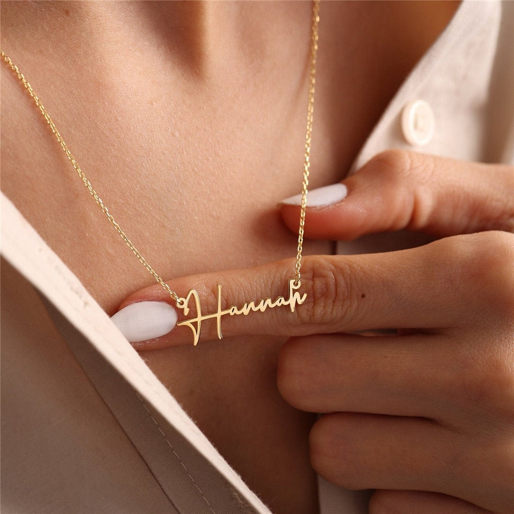 Custom Cursive Name Necklace Lumi Sun